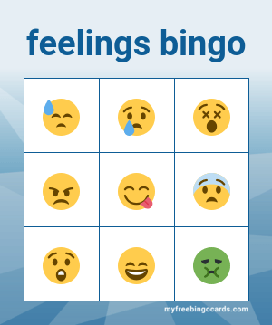 feelings bingo