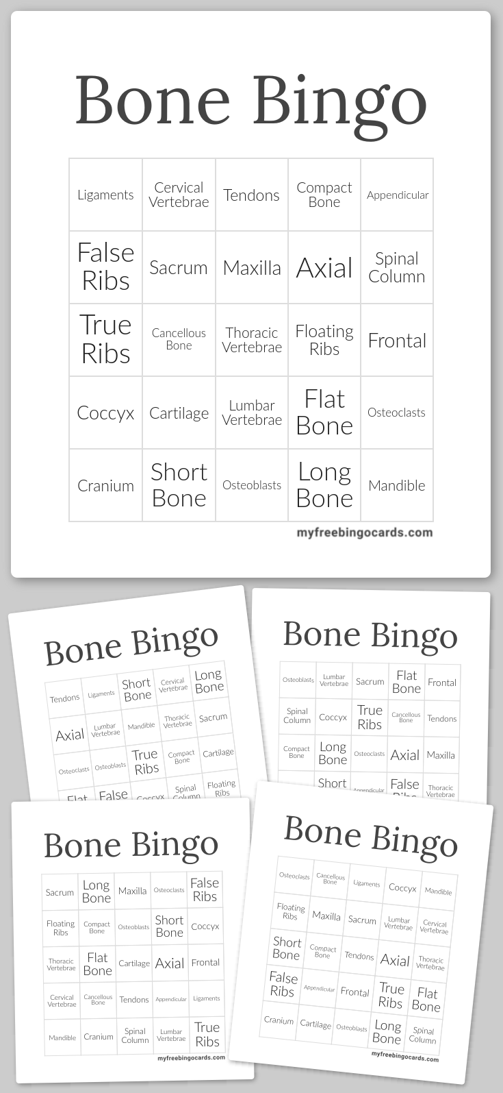 Virtual Bone Bingo