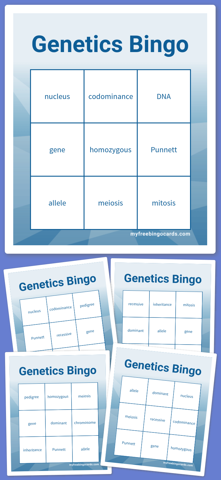 Virtual Genetics Bingo