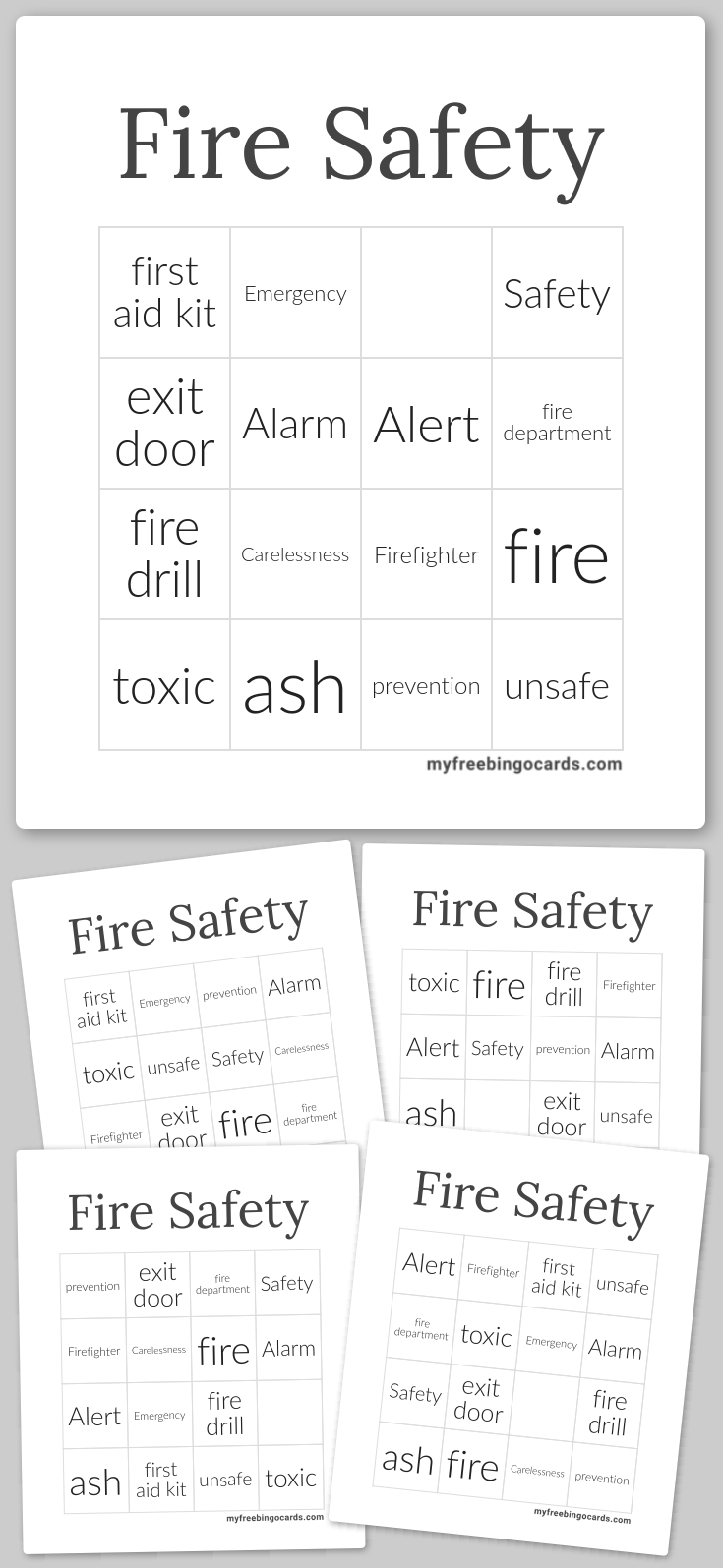 Virtual Fire Safety Bingo