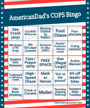 AmericanDad's COPS Bingo