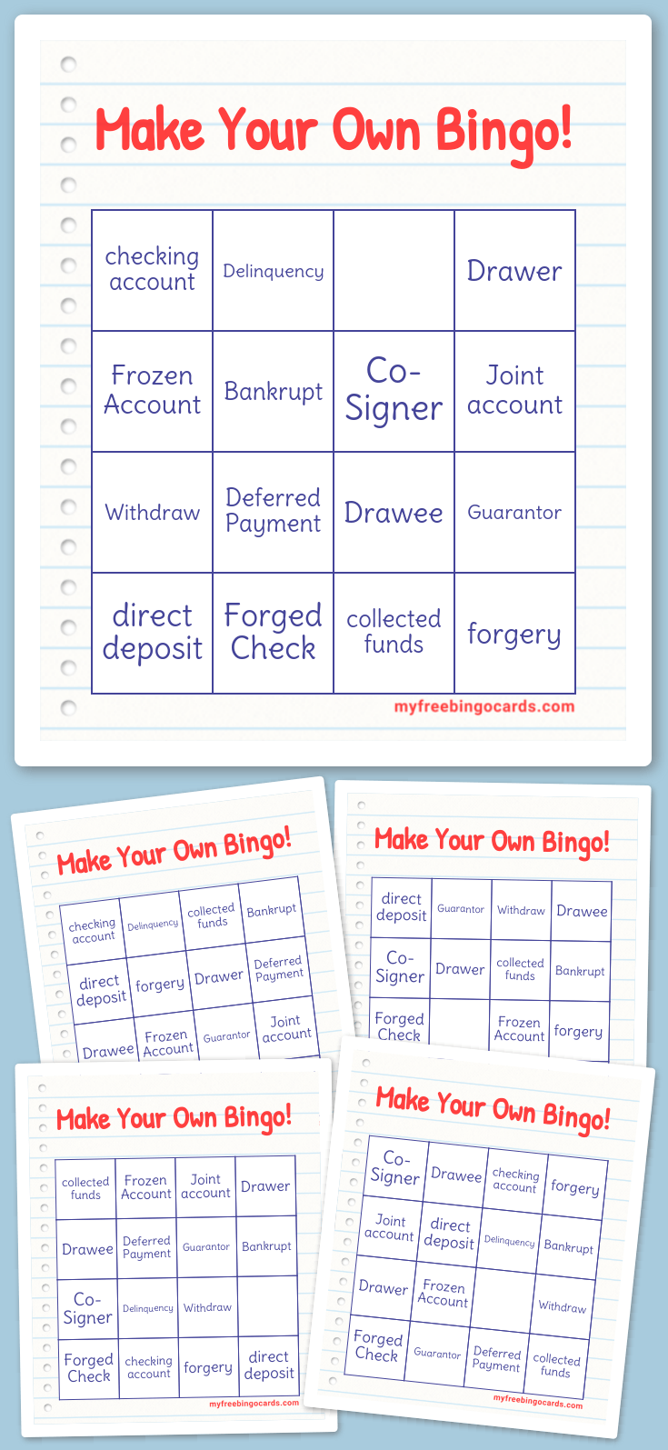 Virtual Make Your Own Bingo!