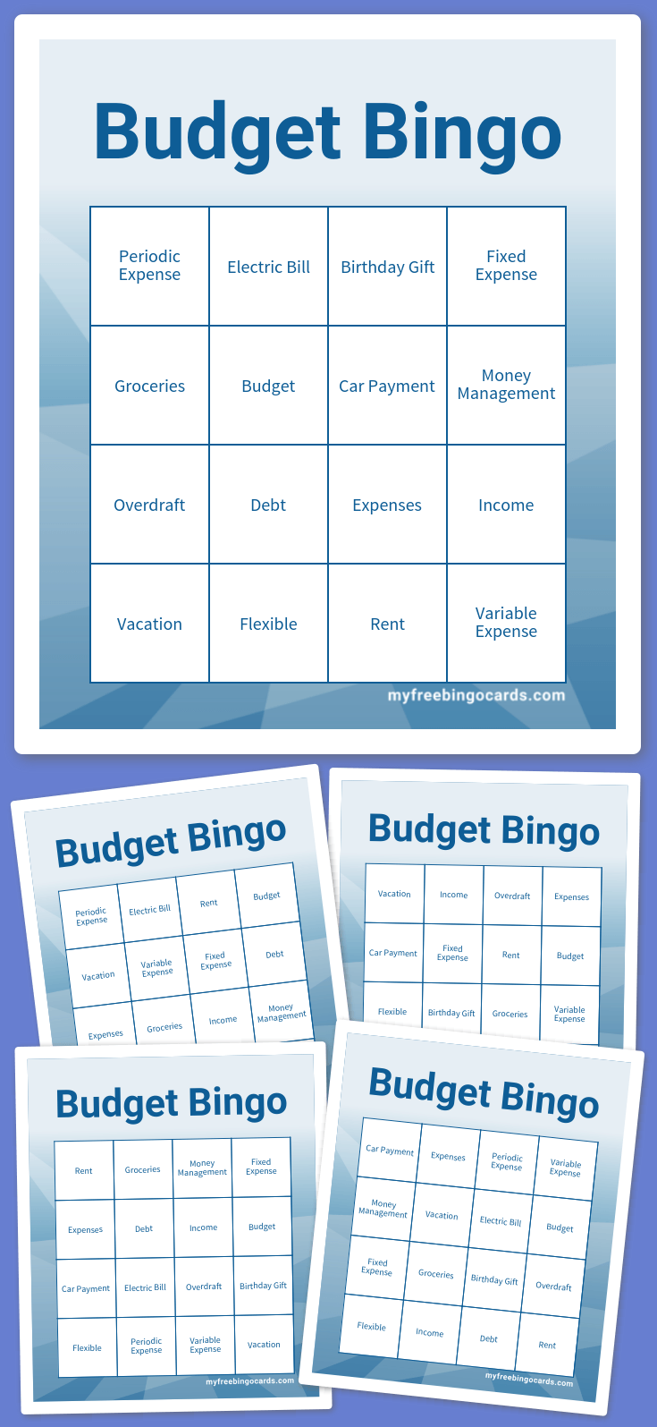 Virtual Budget Bingo
