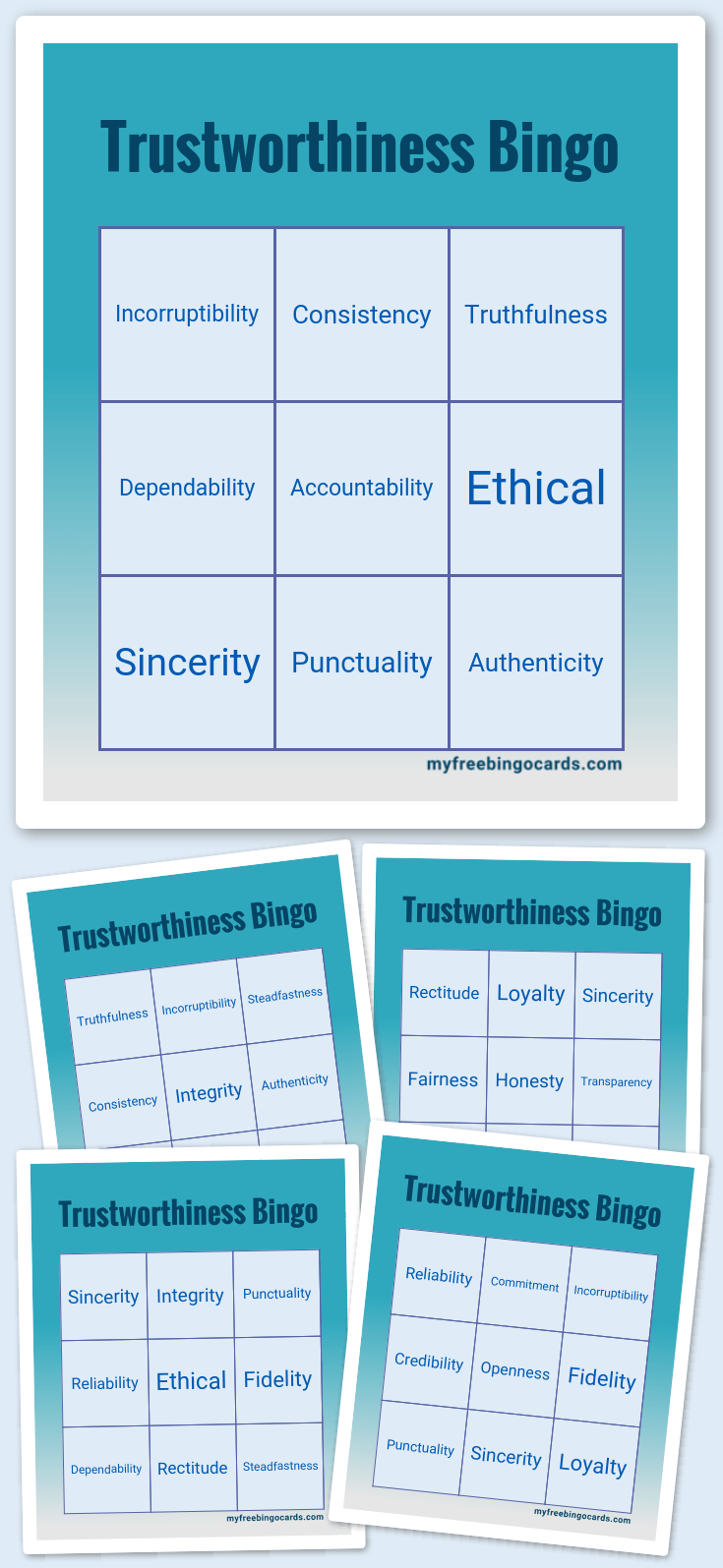 Virtual Trustworthiness Bingo