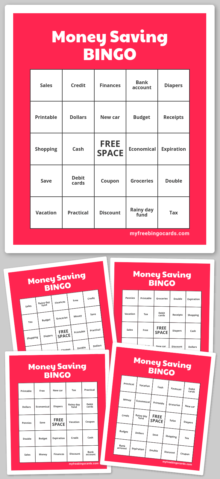 Virtual Money Saving BINGO