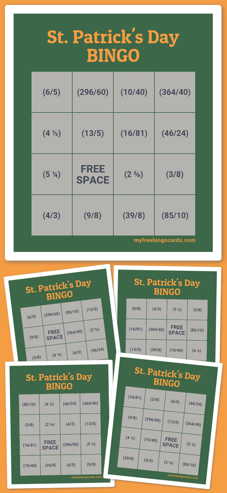 Virtual St. Patrick's Day BINGO