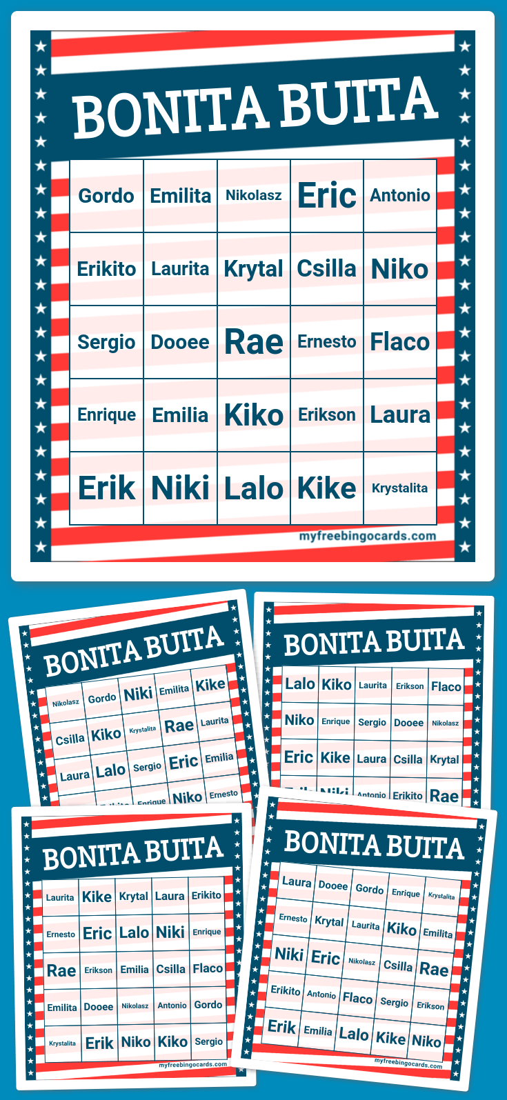 Virtual BONITA BUITA BINGO