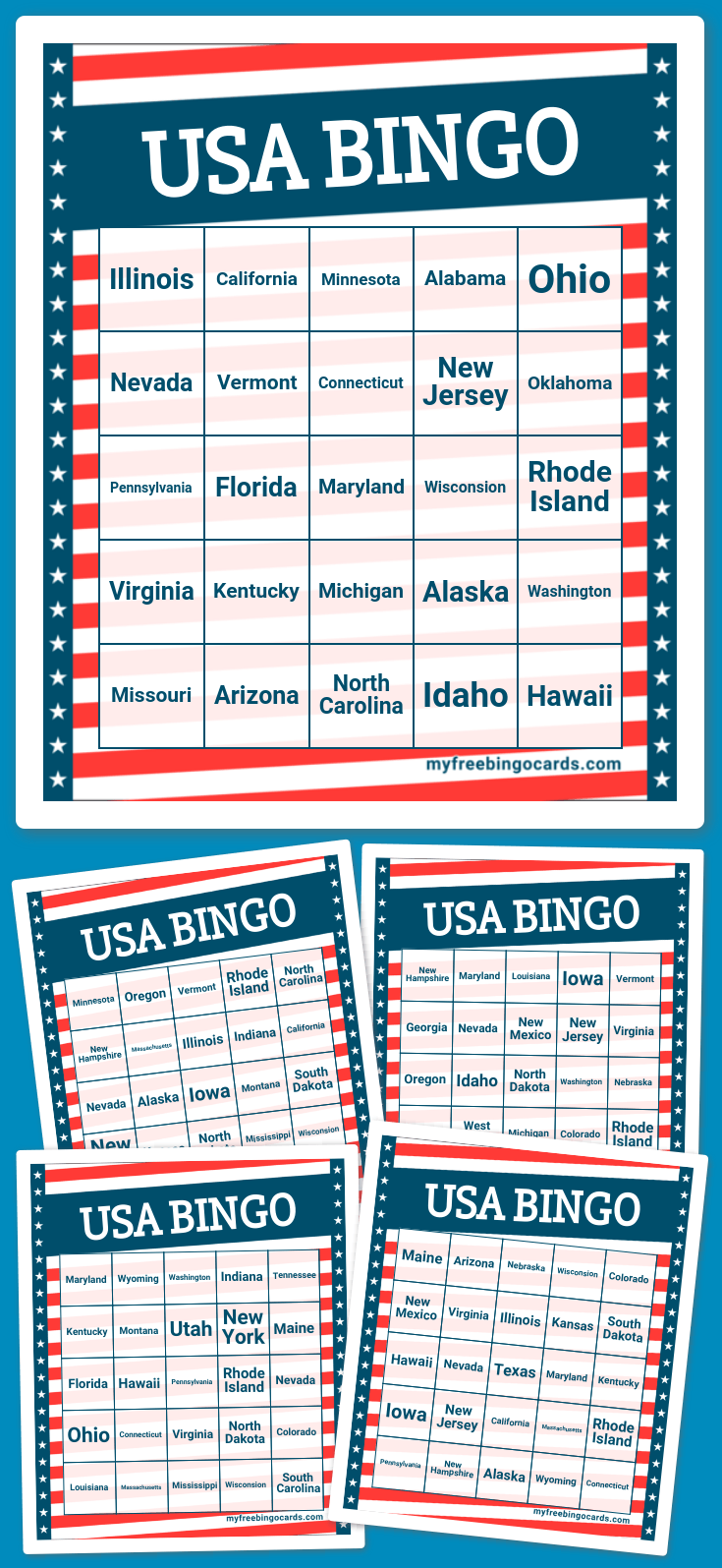 Virtual USA BINGO