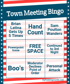 Town Meeting Bingo