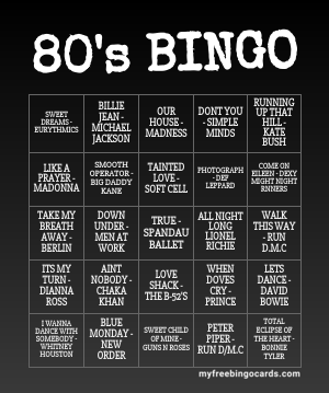 80's BINGO