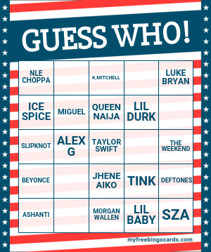 GUESS WHO! BINGO