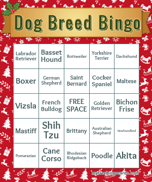 Dog Breed Bingo