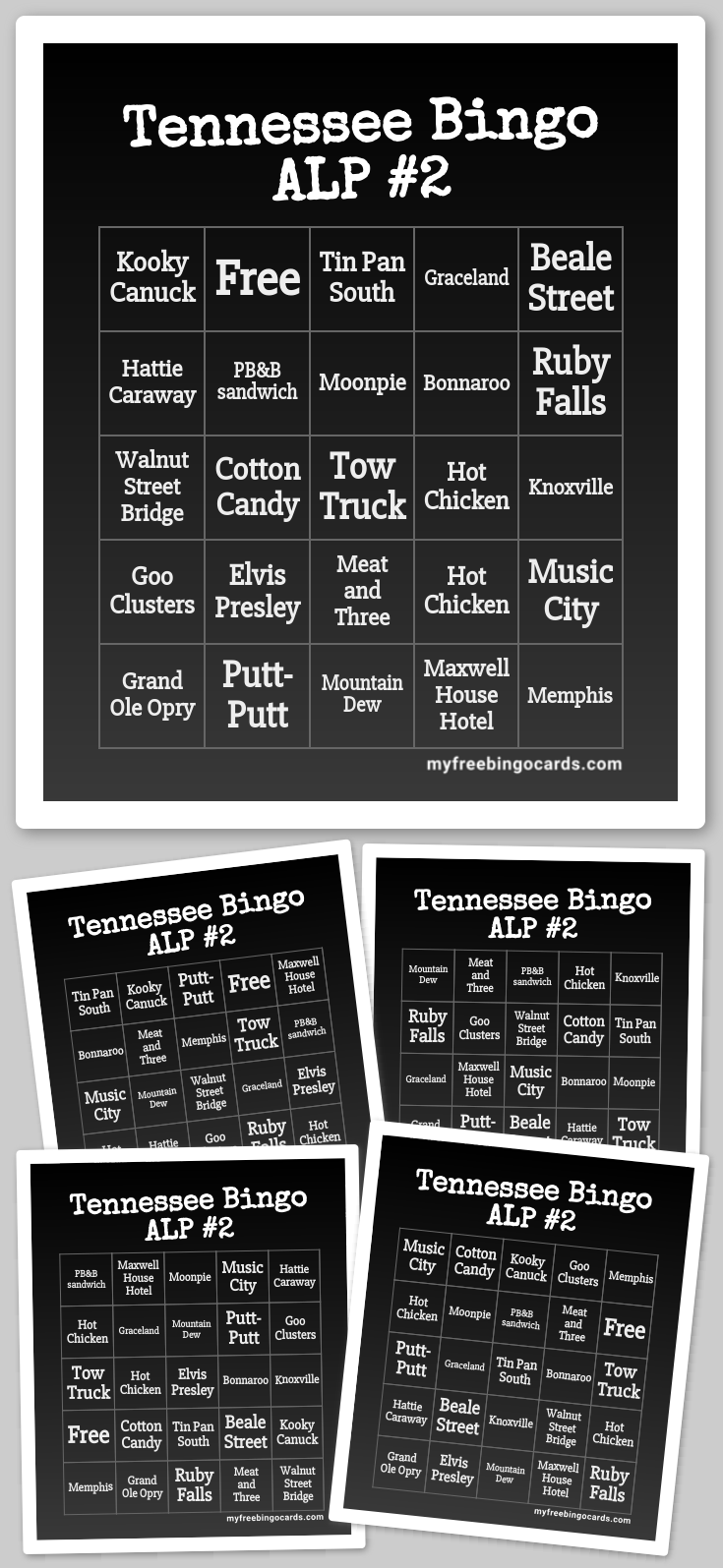 Virtual Tennessee Bingo ALP #2