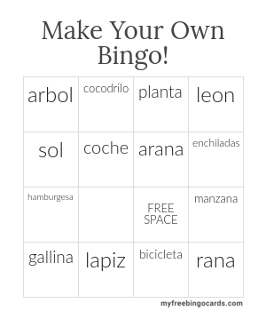 Print 100+ Make Your Own Bingo! Cards