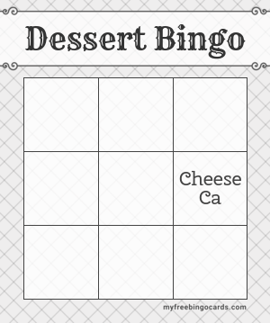 Dessert Bingo