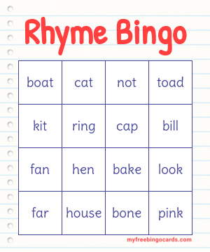 Rhyme Bingo