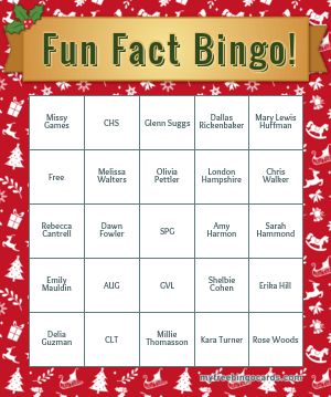 Fun Fact Bingo!