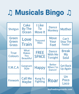 Musicals Bingo ♫