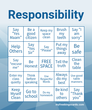 Responsibility Bingo