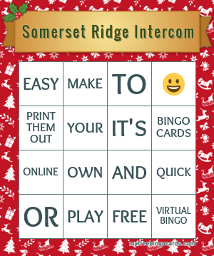 Somerset Ridge Intercom Bingo