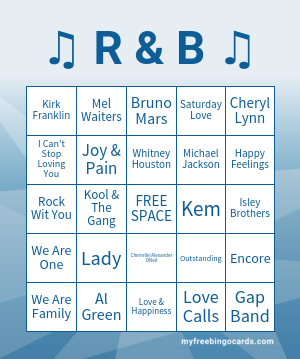 R & B ♫ BINGO