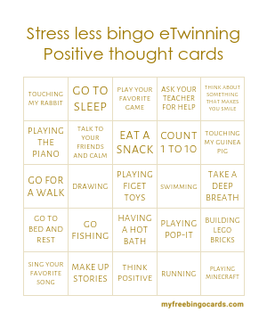 Stress less bingo eTwinning Positive…