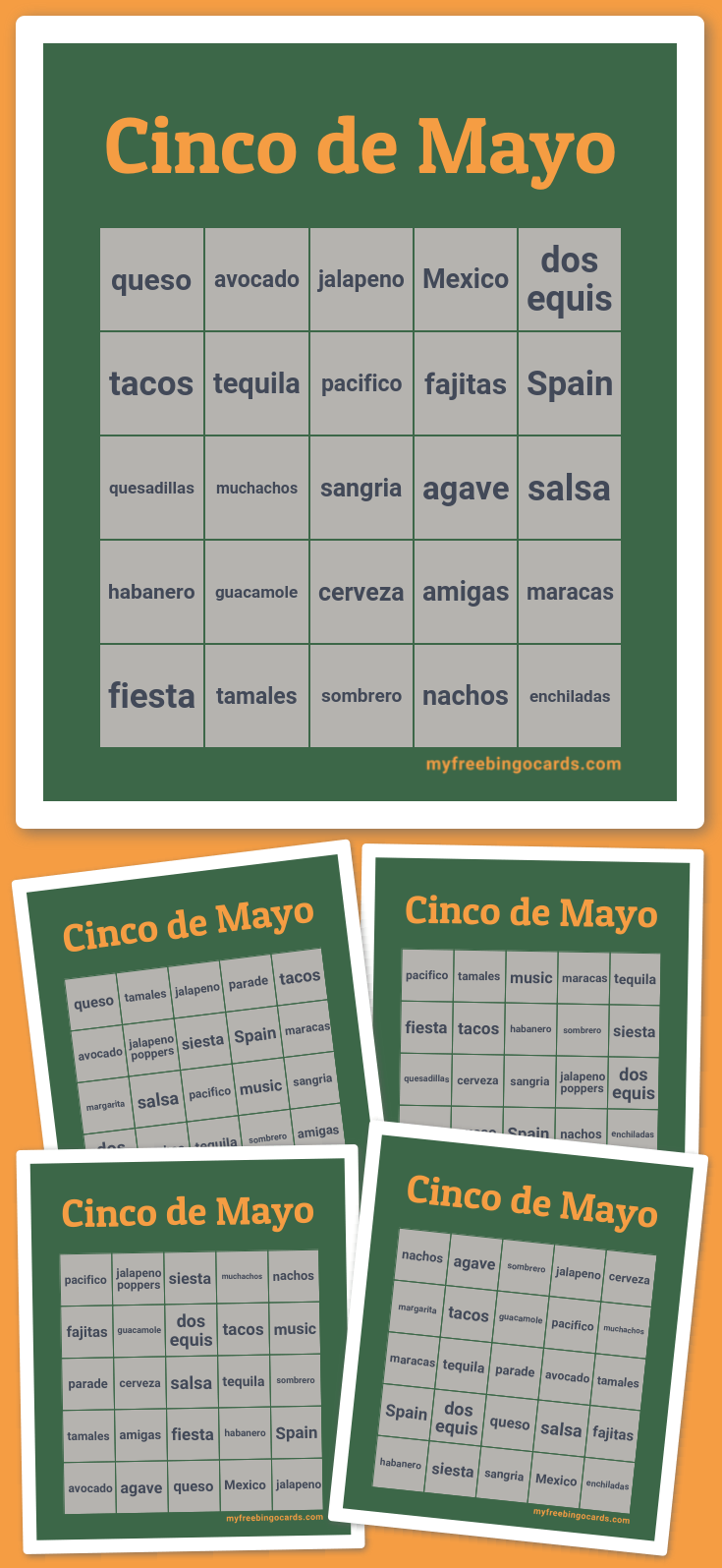 Virtual Cinco de Mayo Bingo