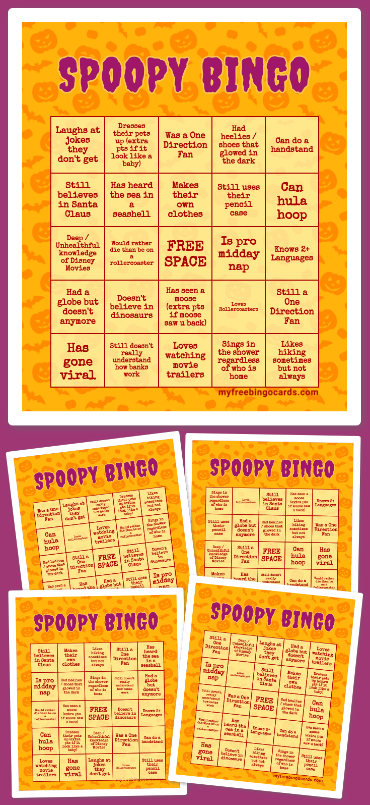 Virtual SPOOPY BINGO