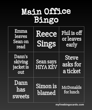 Main Office Bingo