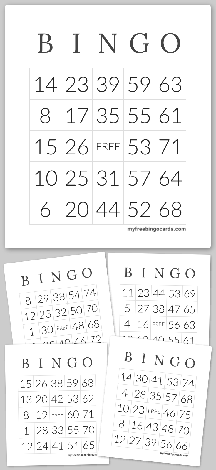 Virtual 1-75 Number Bingo