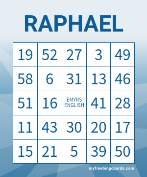 RAPHAEL BINGO
