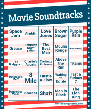 Movie Soundtracks Bingo