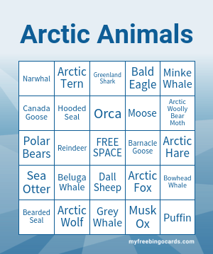 Arctic Animals Bingo