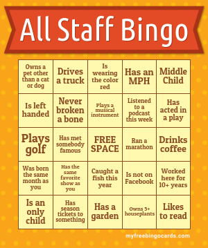 All Staff Bingo