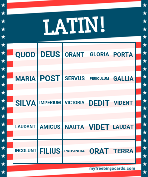 LATIN! BINGO