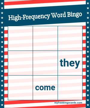 High-Frequency Word Bingo