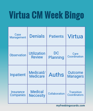 Virtua CM Week Bingo