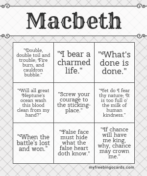 Macbeth Bingo