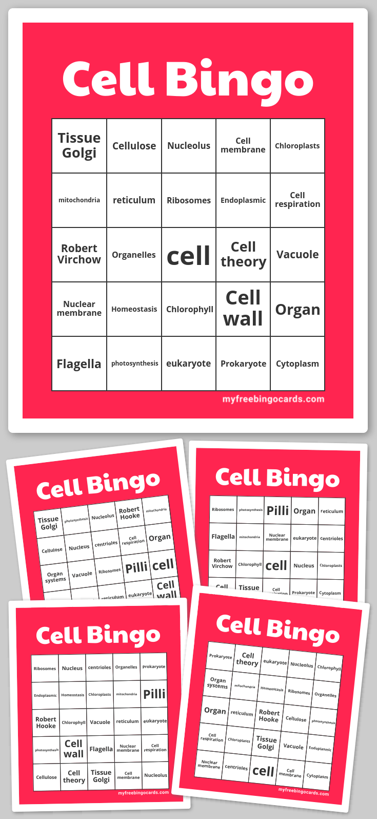 Virtual Cell Bingo