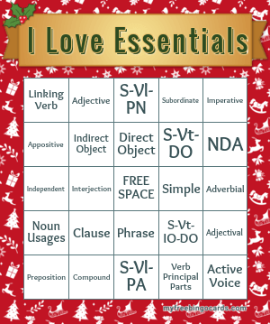 I Love Essentials Bingo