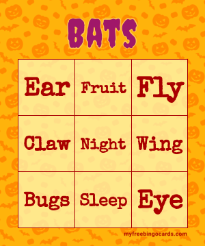Bats Bingo