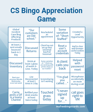 CS Bingo Appreciation Game