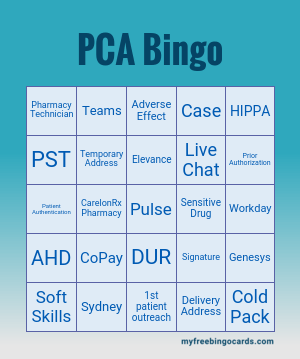 PCA Bingo