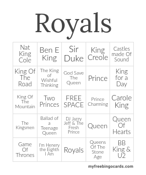 Royals Bingo