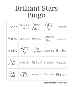 Brilliant Stars Bingo