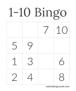1-10 Bingo