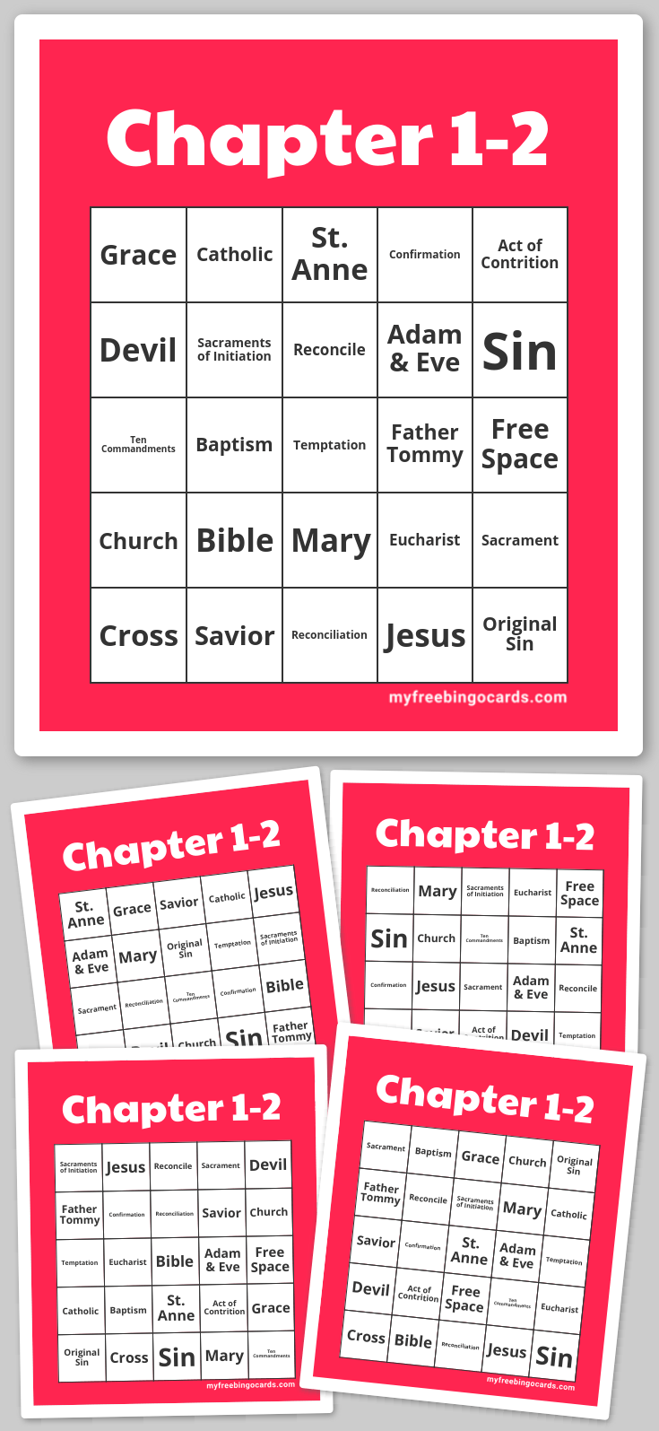 Virtual Chapter 1-2 Bingo