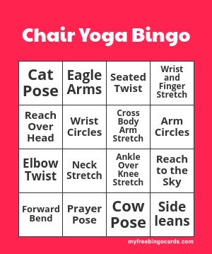 Chair Yoga Bingo