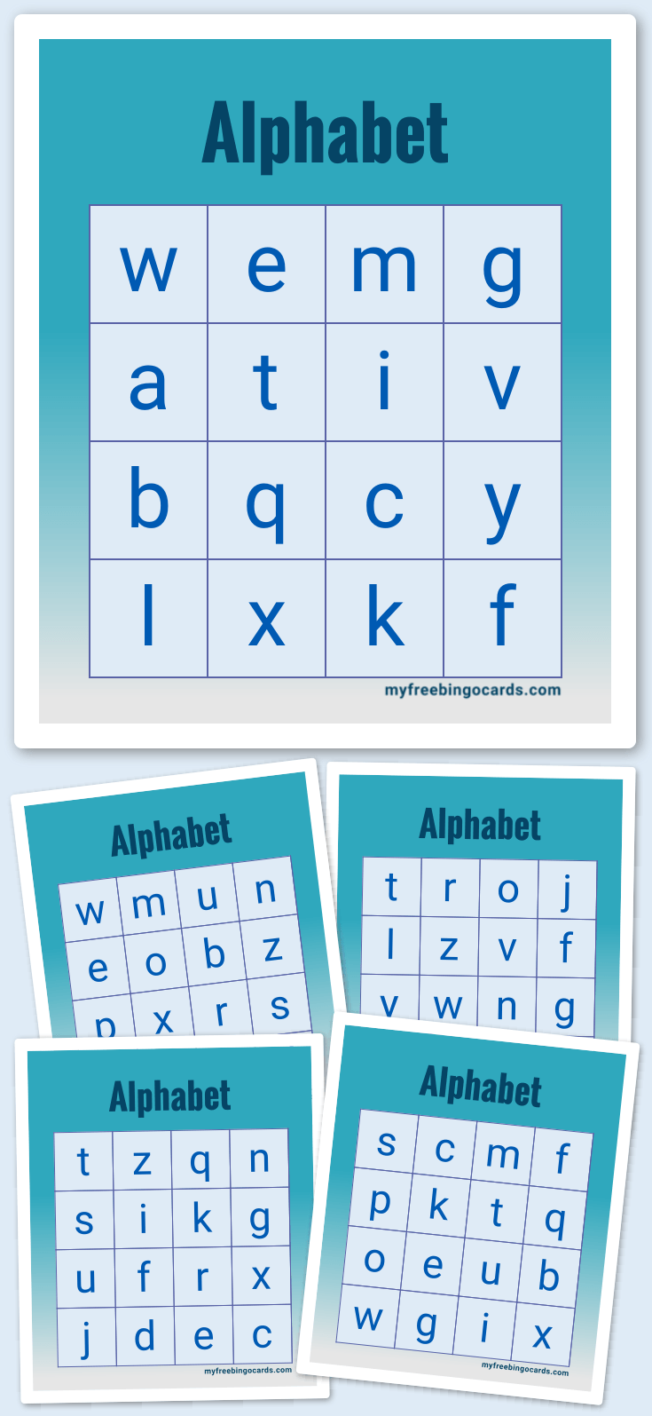 Virtual Alphabet Bingo