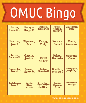 OMUC Bingo